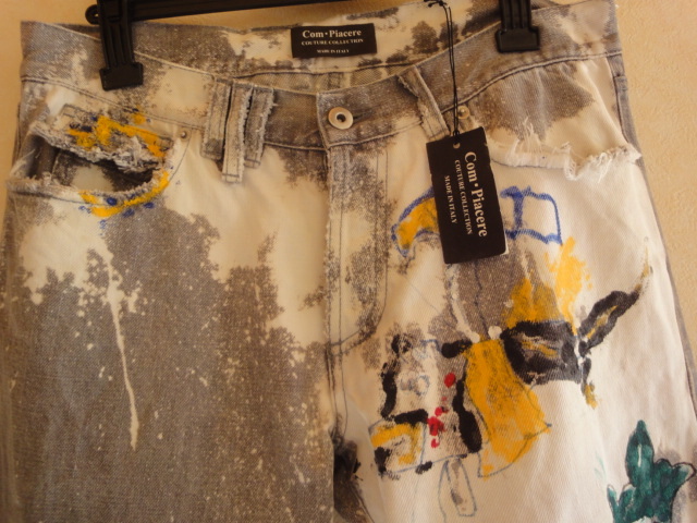 Com Piacere COUTURE バスキア模写ペイントジーンズ(W31～)｜売買されたオークション情報、yahooの商品情報をアーカイブ ...