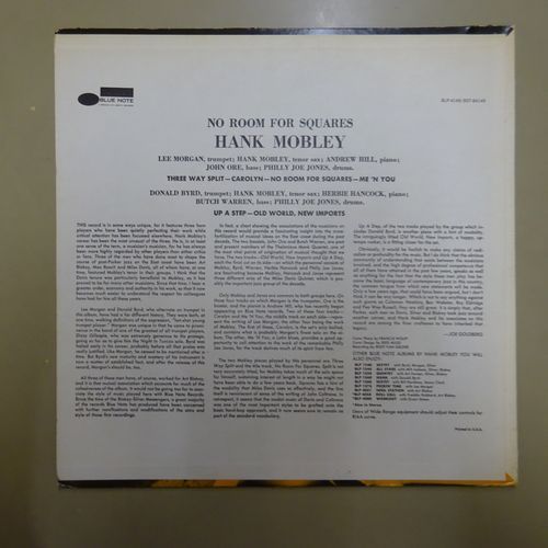 11003763; US盤/BLUE NOTE/VAN刻印 HANK MOBLEY / NO ROOM FOR SQUARES(ジャズ一般 ...