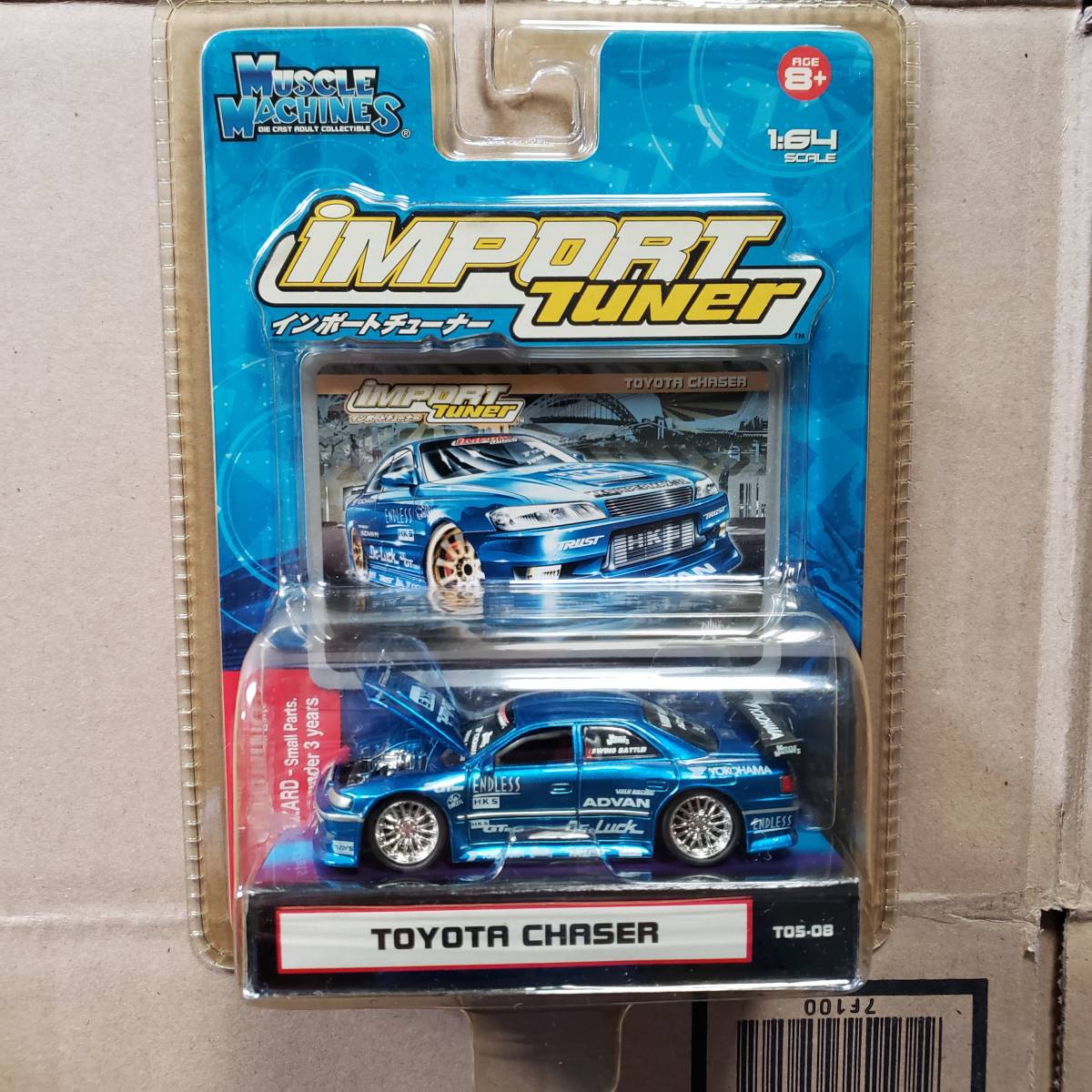 レア 1/64 MUSCLE MACHINES IMPORT TUNER TOYOTA CHASER ブルー マッスルマシーン インポート ...