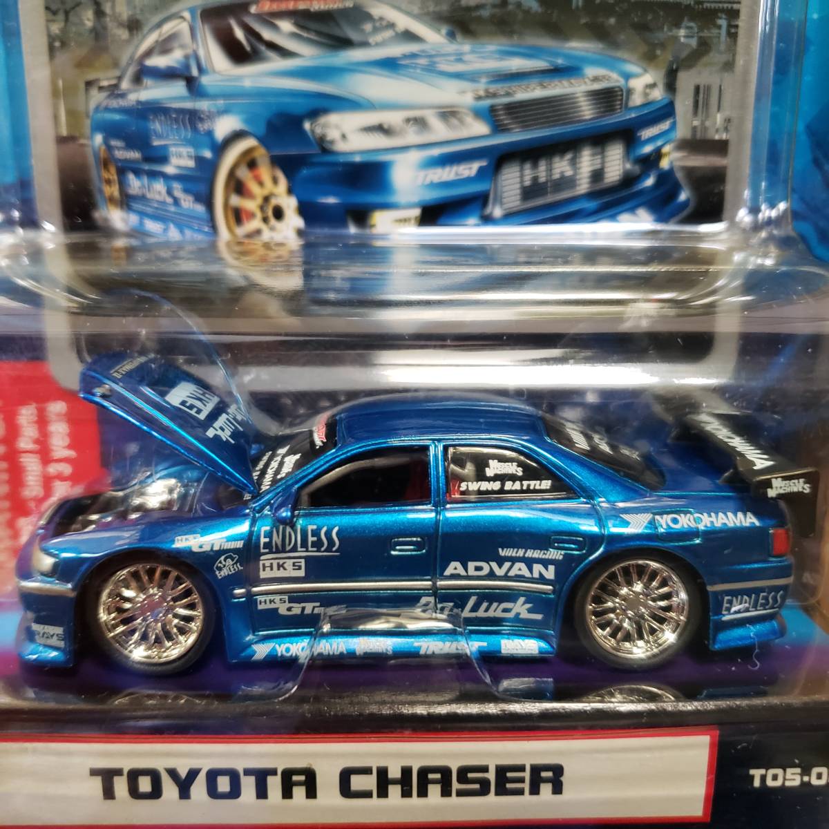レア 1/64 MUSCLE MACHINES IMPORT TUNER TOYOTA CHASER ブルー マッスルマシーン インポート ...