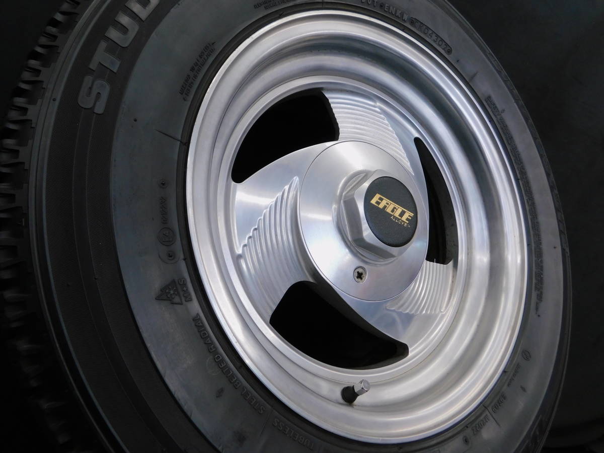 超 EAGLE ALLOYS THREE FIN SPOKE RIM PCD127-5H 215/65R15 4本SET アストロ等 ...
