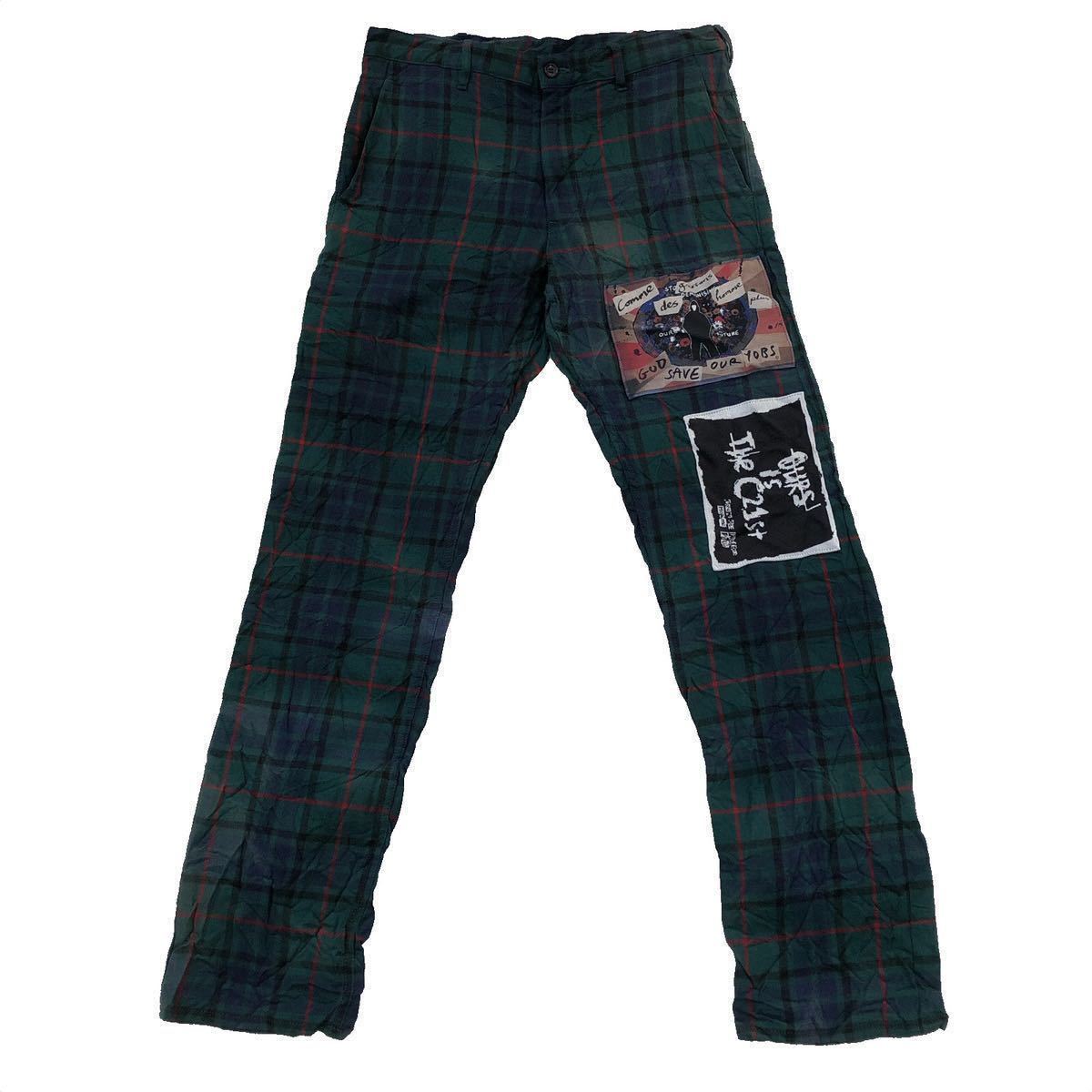 08aw time for magic jamie reid comme des garcons homme plus コムデギャルソン オム プリュス 反逆の象徴 パンツ ブラックウォッチ ...