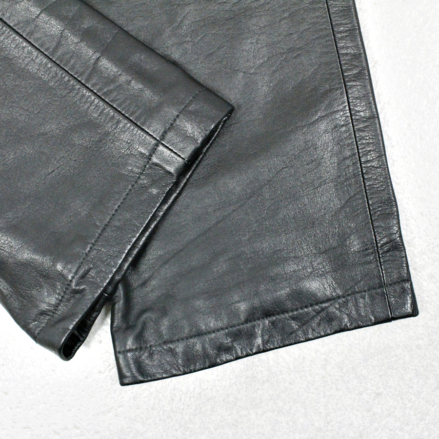 日本製 SHELLAC シェラック 牛革 レザーパンツ ボタンフライ 黒 ブラック 44 / バイカーパンツ 5351プールオム(パンツ)｜売買されたオークション情報、yahooの商品情報を ...