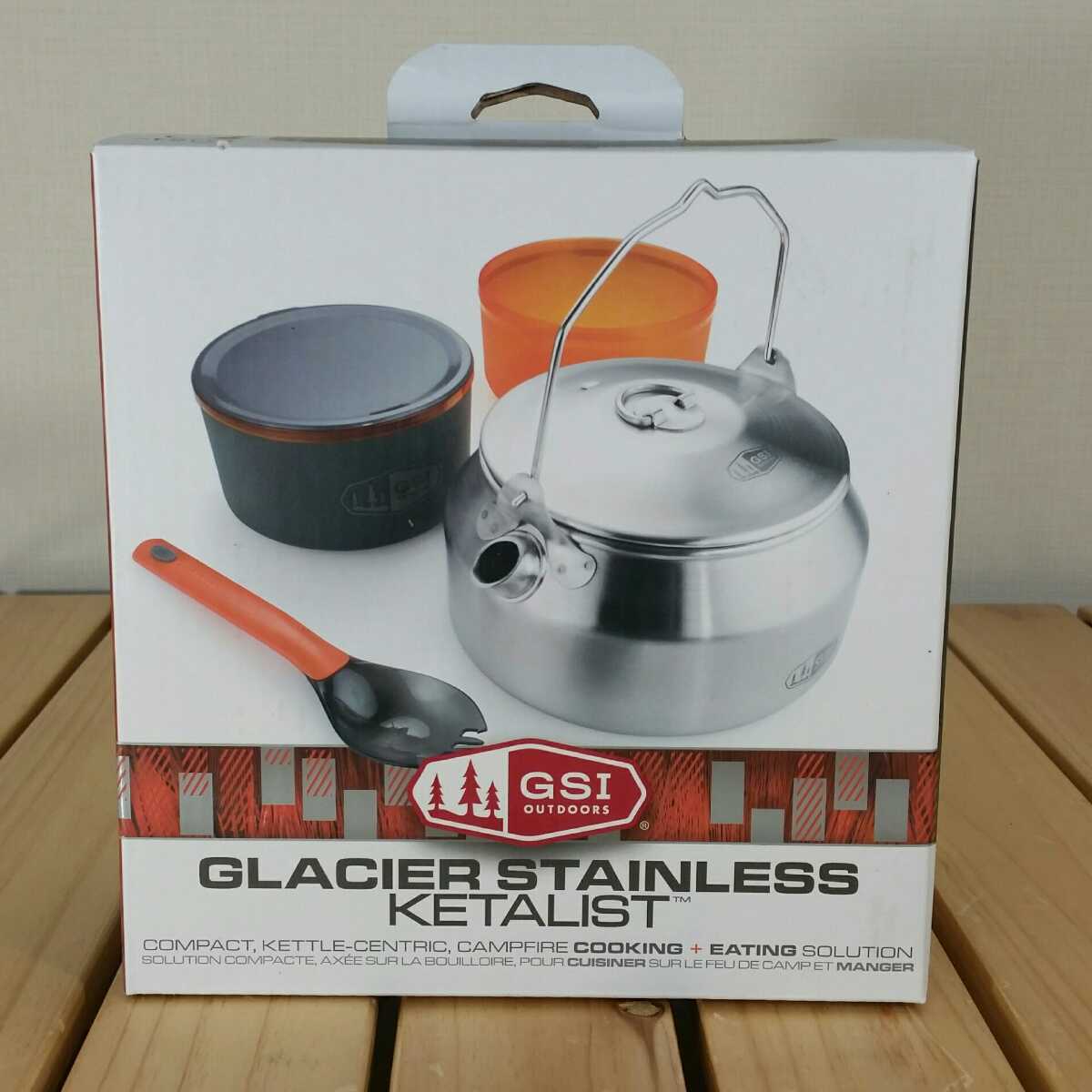 GSI GLACIER STAINIESS KETALIST グレイシャー ステンレス ケトリスト ケトル クックセット 1L たき火(調理 ...