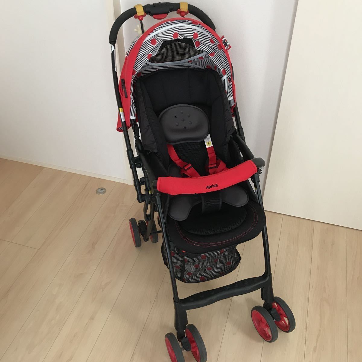 Aprika アップリカ ベビーカー フライル 赤 雨カバー付き(A型B型兼用ベビーカー)｜売買されたオークション情報、yahooの商品情報を ...