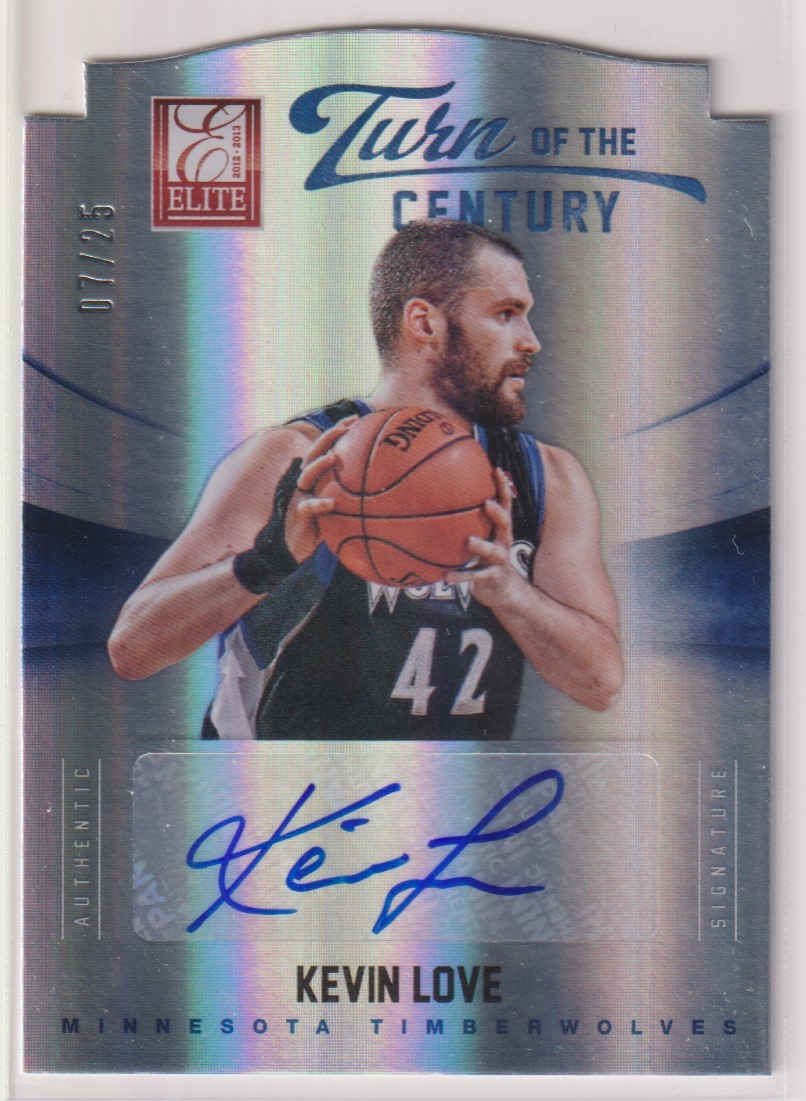 NBA KEVIN LOVE AUTO 2012-12 PANINI ELITE Turn of the CENTURY Autograph ...