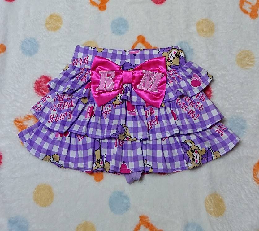 アースマジック EARTH MAGIC ギンガムチェック スカート 100cm｜アースマジック