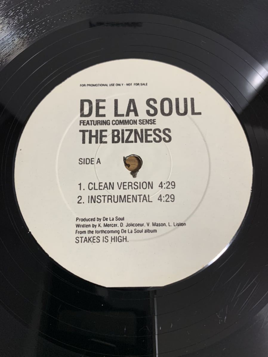 プロモ De La Soul Featuring Common Sense The Bizness レコード プレミア DJ ヒップホップ ...