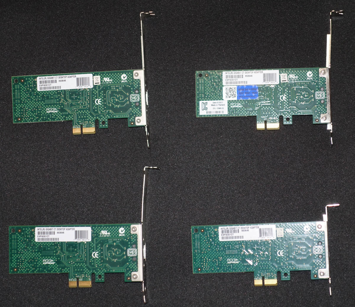 4個セット Intel Gigabit CT Desktop Adapter EXPI9301CT 82574L LANカード 10 100 ...