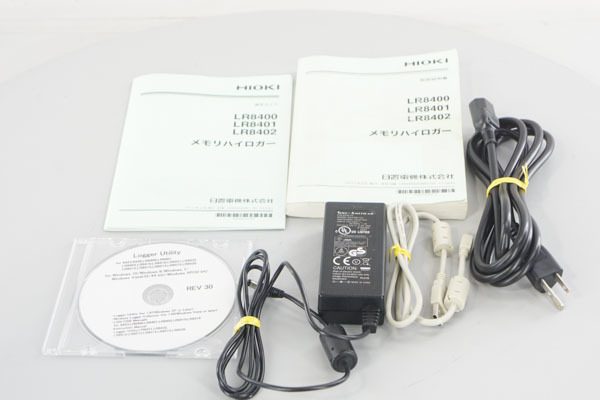 JB HIOKI LR8400 MEMORY HiLOGGER メモリーハイロガー LR8500 2 ACアダプター ソフトウェア 取扱説明書 ...