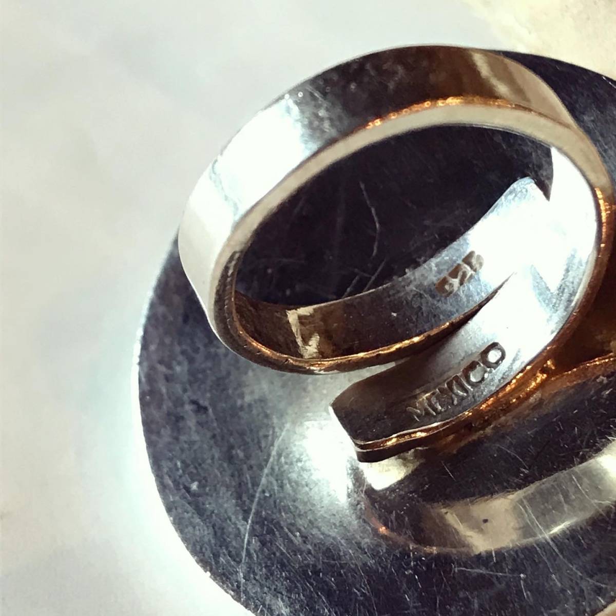 Vintage Mexico Ring/ビンテージヴィンテージモダンメキシカンジュエリーTAXCO925シルバー指輪(13号～)｜売買された ...