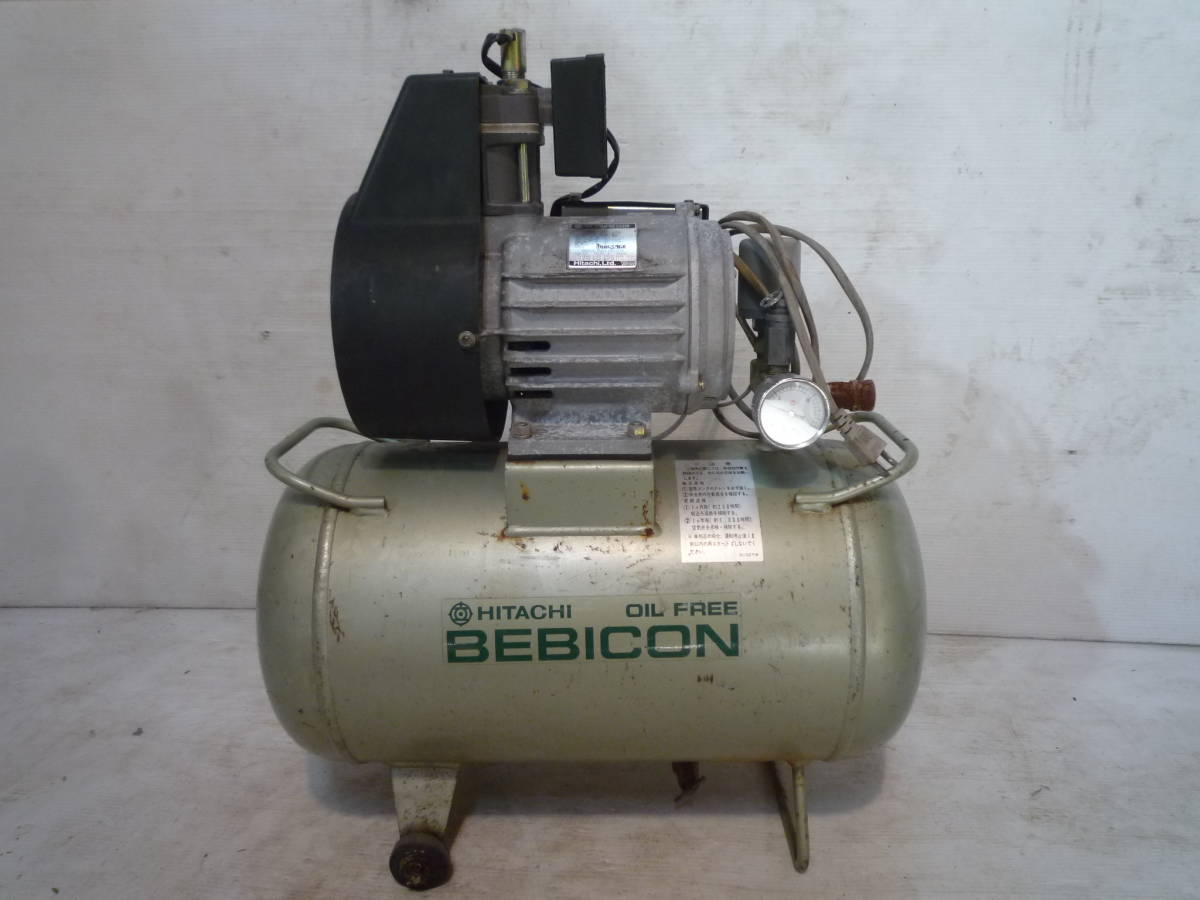 日立 BEBICON エアーコンプレッサー 0.4OP-7S 100V 60Hz オイルフリー 稼働 10-26-1T(コンプレッサー)｜売買 ...
