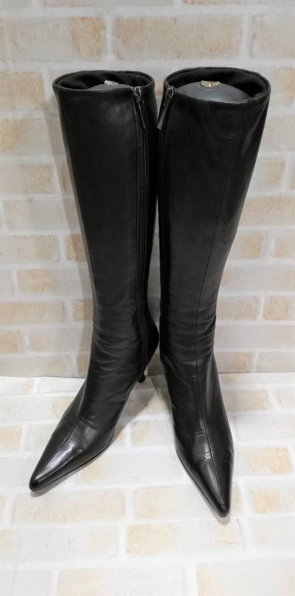 プールサイド POOLSIDE ロングブーツ ブラック 黒 23 5cm(23.5cm)｜売買されたオークション情報、yahooの商品情報をアーカイブ公開 - オークファン（aucfan.com）