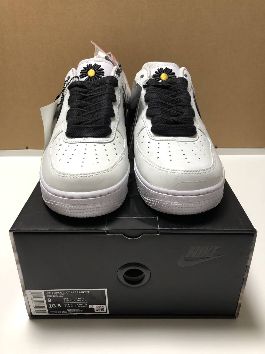 NIKE AIR FORCE1 PARANOISE WHITE ナイキ エアフォースワン パラノイズ 白 27㎝ 国内正規 G-DRAGON ...