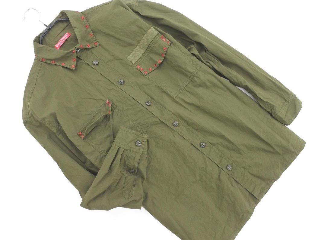 RODEO CROWNS ロデオクラウンズ バック 刺繍 シャツ sizeM/カーキ akb6(Mサイズ)｜売買されたオークション情報、yahooの商品情報をアーカイブ公開 - オークファン ...