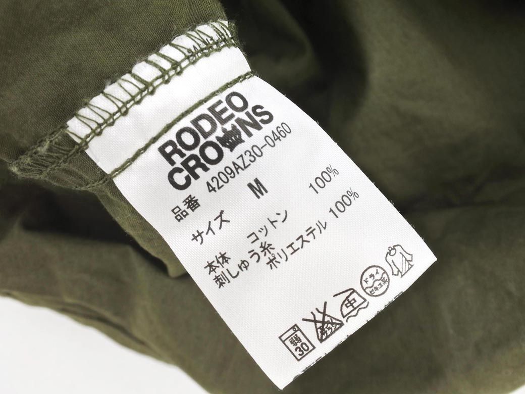 RODEO CROWNS ロデオクラウンズ バック 刺繍 シャツ sizeM/カーキ akb6(Mサイズ)｜売買されたオークション情報、yahooの商品情報をアーカイブ公開 - オークファン ...