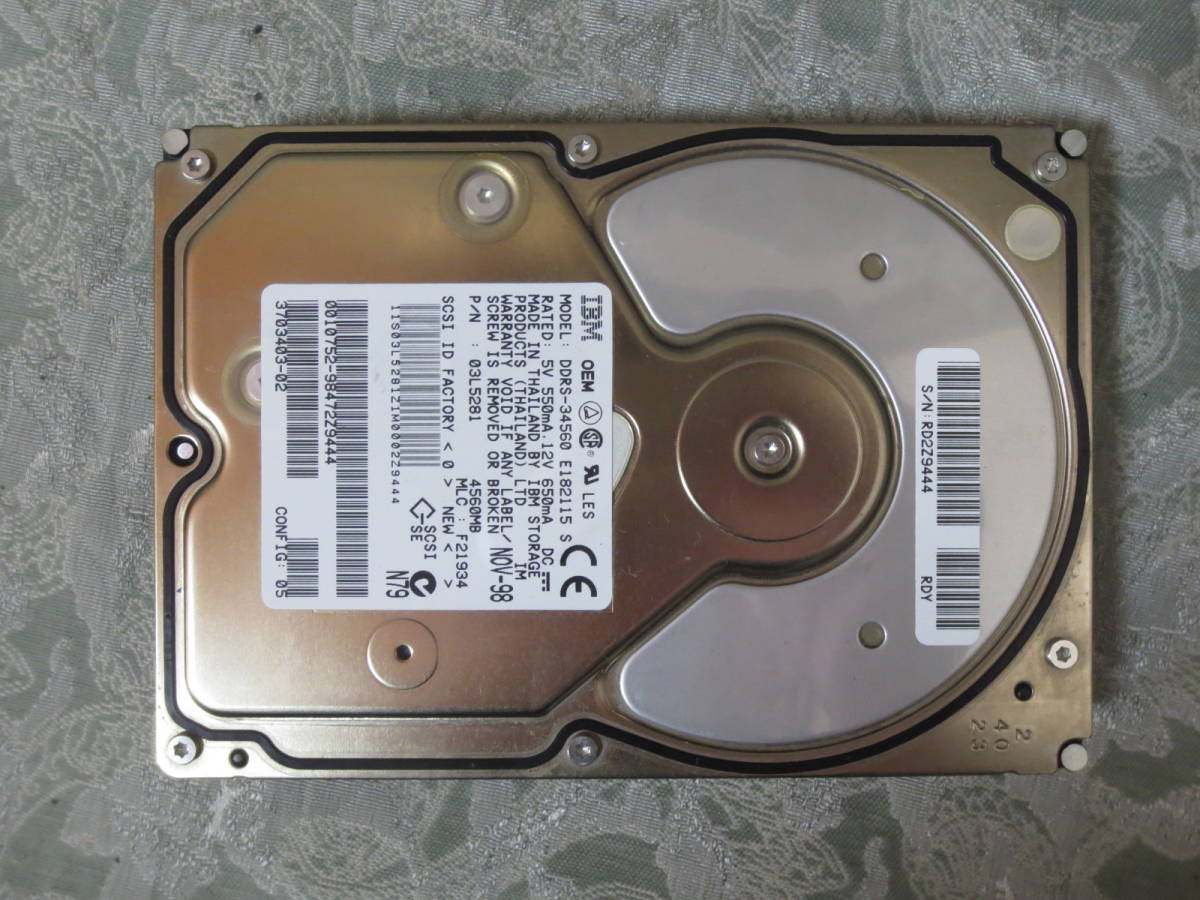 IBM DDRS-34560 古いサーバー用の古いHDD SUN Microsystems ULTRA 60 使用実績あり(SCSI)｜売買さ ...