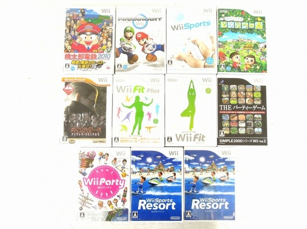 ジャンク Nintendo CAPCOM Wii ソフト マリオカート どうぶつの森 桃鉄 等 ゲーム おまとめ セット O5476005 ...