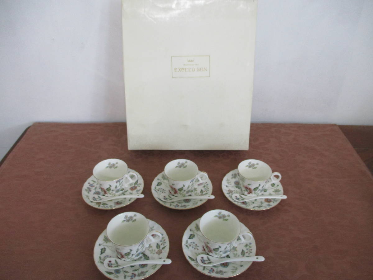 Montmartre EXeEED BON BY KEITO JAPAN スプーン付コーヒーセット 花の絵柄 汚れ 少々色落ちあり ...