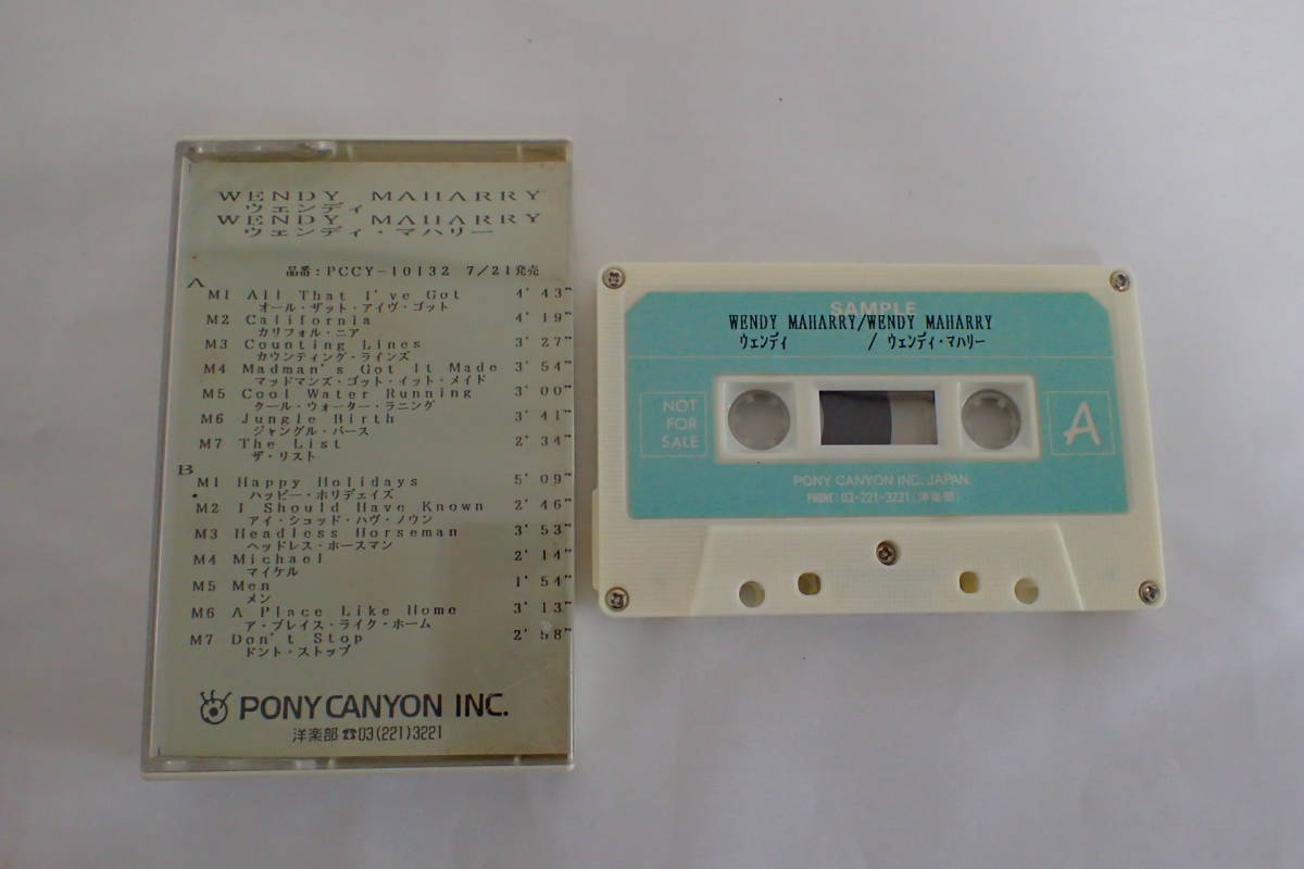 K121c 非売品 Wendy MaHarry Wendy MaHarry カセットテープ アルバム プロモ 検：サンプル 見本盤 宣伝用 ...