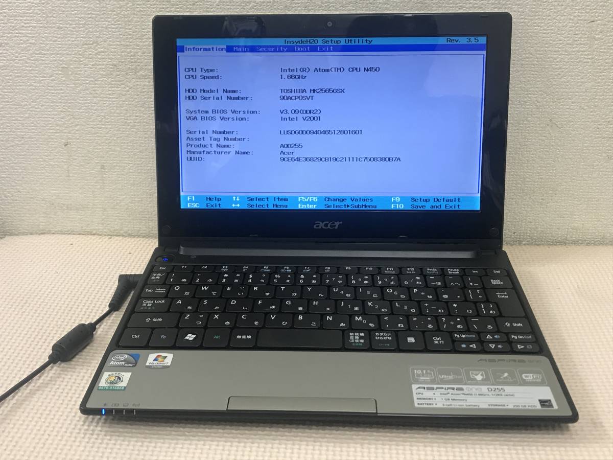 ACER ASPIRE ONE D255E/PAV70ノートパソコン ジャンク 161913(エイサー)｜売買されたオークション情報 ...