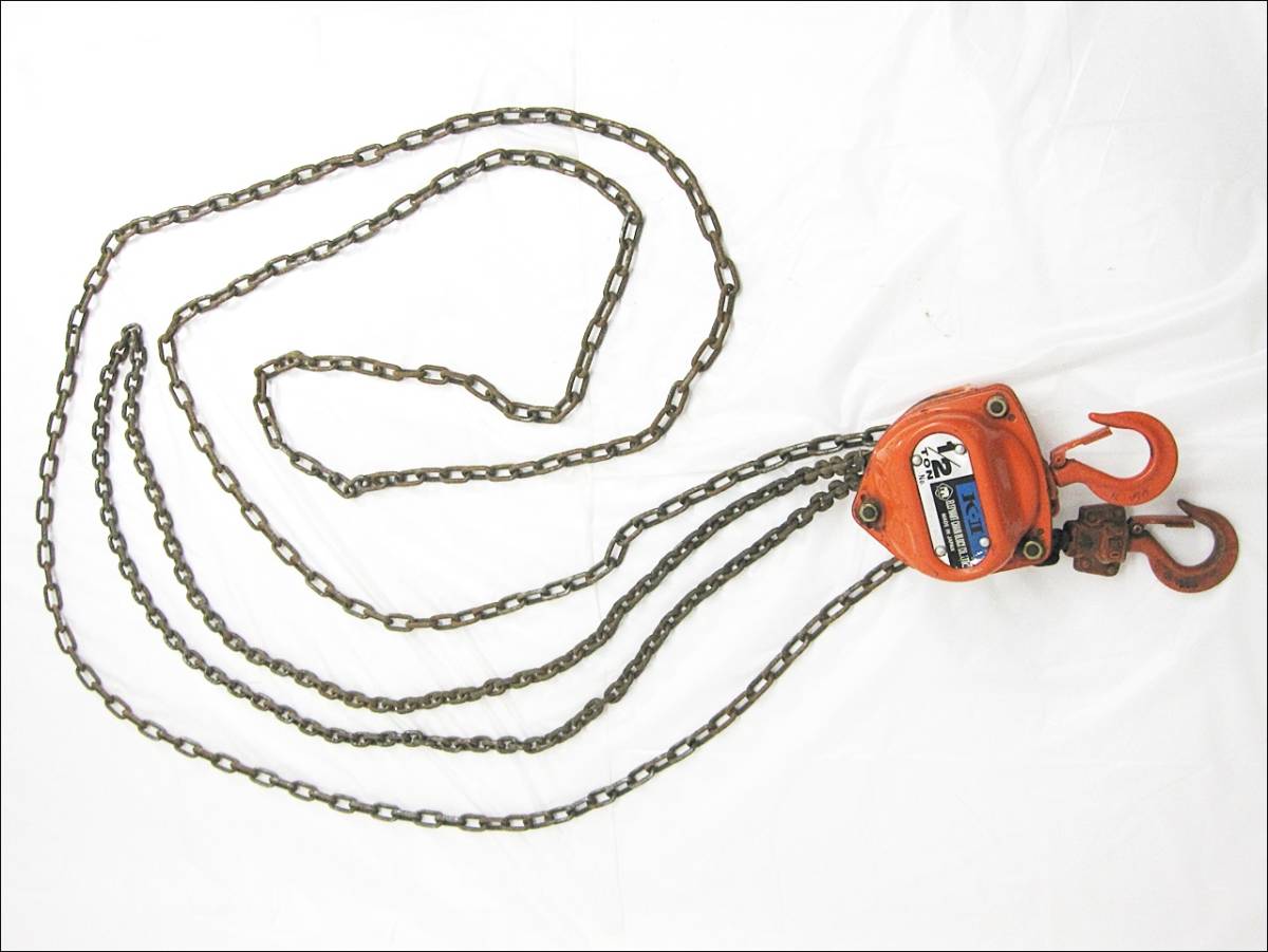 10 28-385353-01 Y ELEPHANT CHAIN BLOCK エレファント K-Ⅱ K-2 チェーンブロック 0.5TON 0 ...