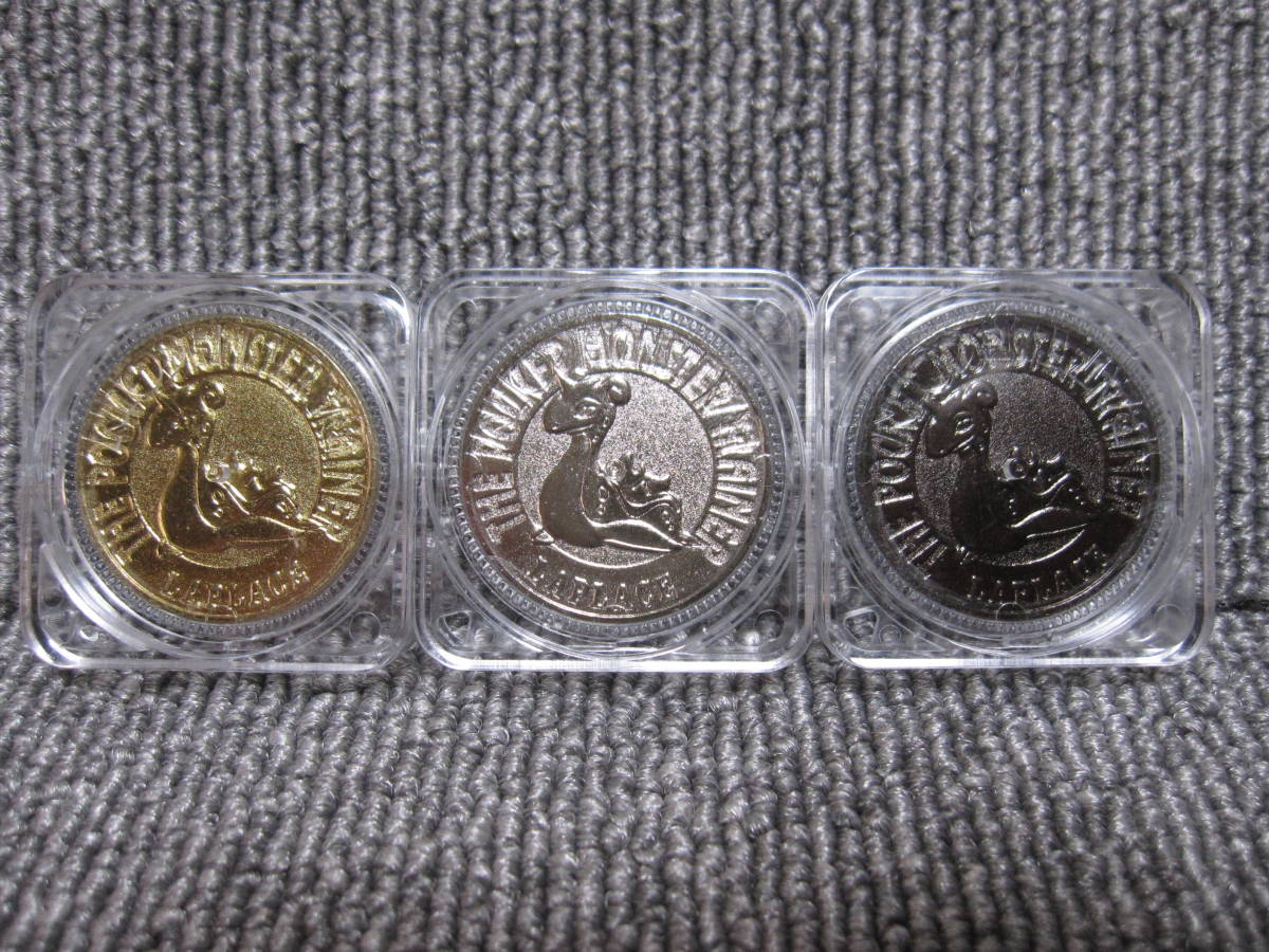 ポケモン 激レア 当時物 Z/ バトルコイン BATTLE COIN 2 ラプラス 金 銀 黒 3種 3枚 メダル 稀少品 3点以上落札 同梱 ...