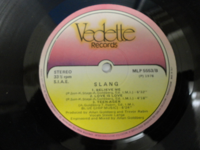 Slang オリジナル原盤 LP ITALY盤 レア Space Rock DISCOサウンド Johnny Guitar / Pinch ...