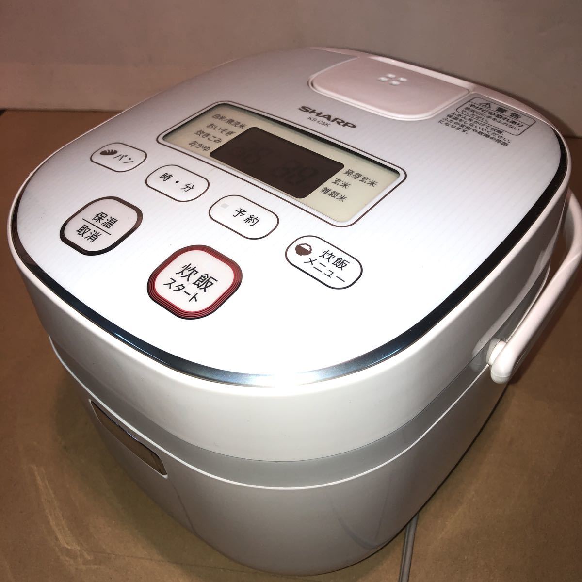 外観良好 2017年製 used SHARP シャープ マイコンジャー 炊飯器 3合 黒厚釜 球面炊き ホワイト KS-C5K-W 2(マイコン)｜売買されたオークション情報、yahooの商品 ...