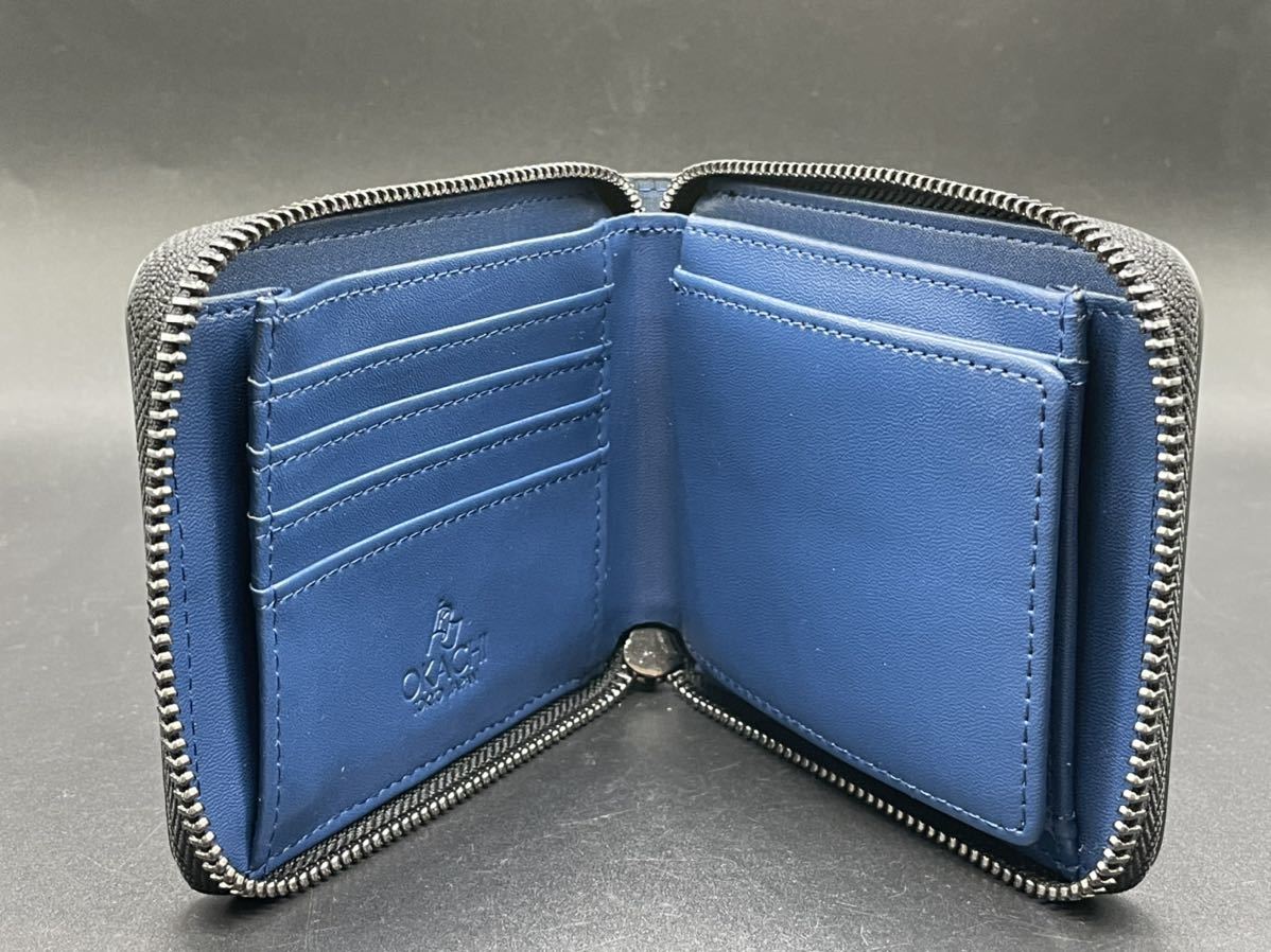 3162 OKACHI オカチ ラウンドファスナー 二つ折り財布 黒(二つ折り財布（小銭入れあり）)｜売買されたオークション情報、yahooの ...