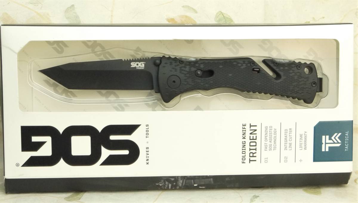 特価 SOG/ソグ TRIDENT TF7/ TANTO BLADE /Hardcased Black TiNi(ハンティングナイフ、狩猟刀 ...