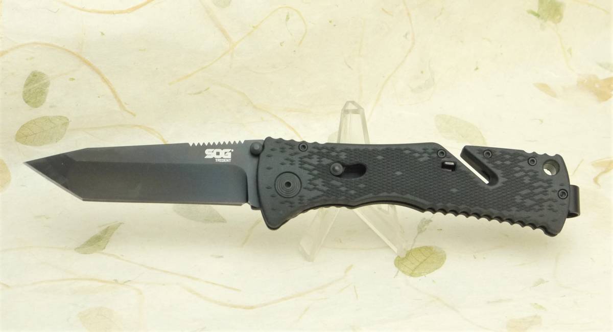 特価 SOG/ソグ TRIDENT TF7/ TANTO BLADE /Hardcased Black TiNi(ハンティングナイフ、狩猟刀 ...