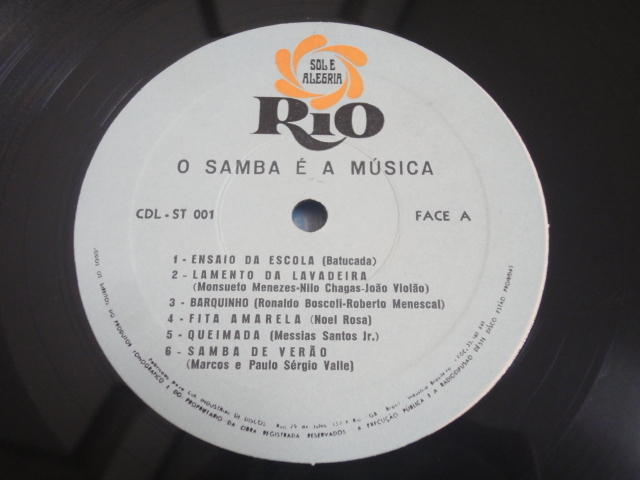 試聴可 オリジナル Quarteto de Bruno Solis etc... / Sol e Alegria Rio. Samba e a ...