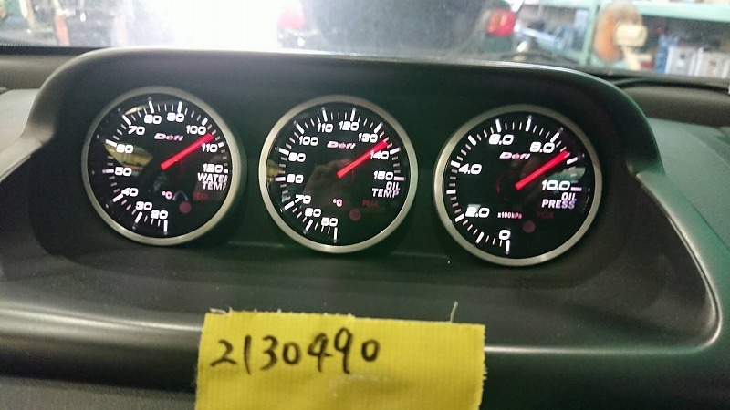 SE3P RX-8 Defi デフィ 水温 油温 油圧 3連メーター パネル付 ディーラーオプション品 18075(計器、追加メーター本体 ...