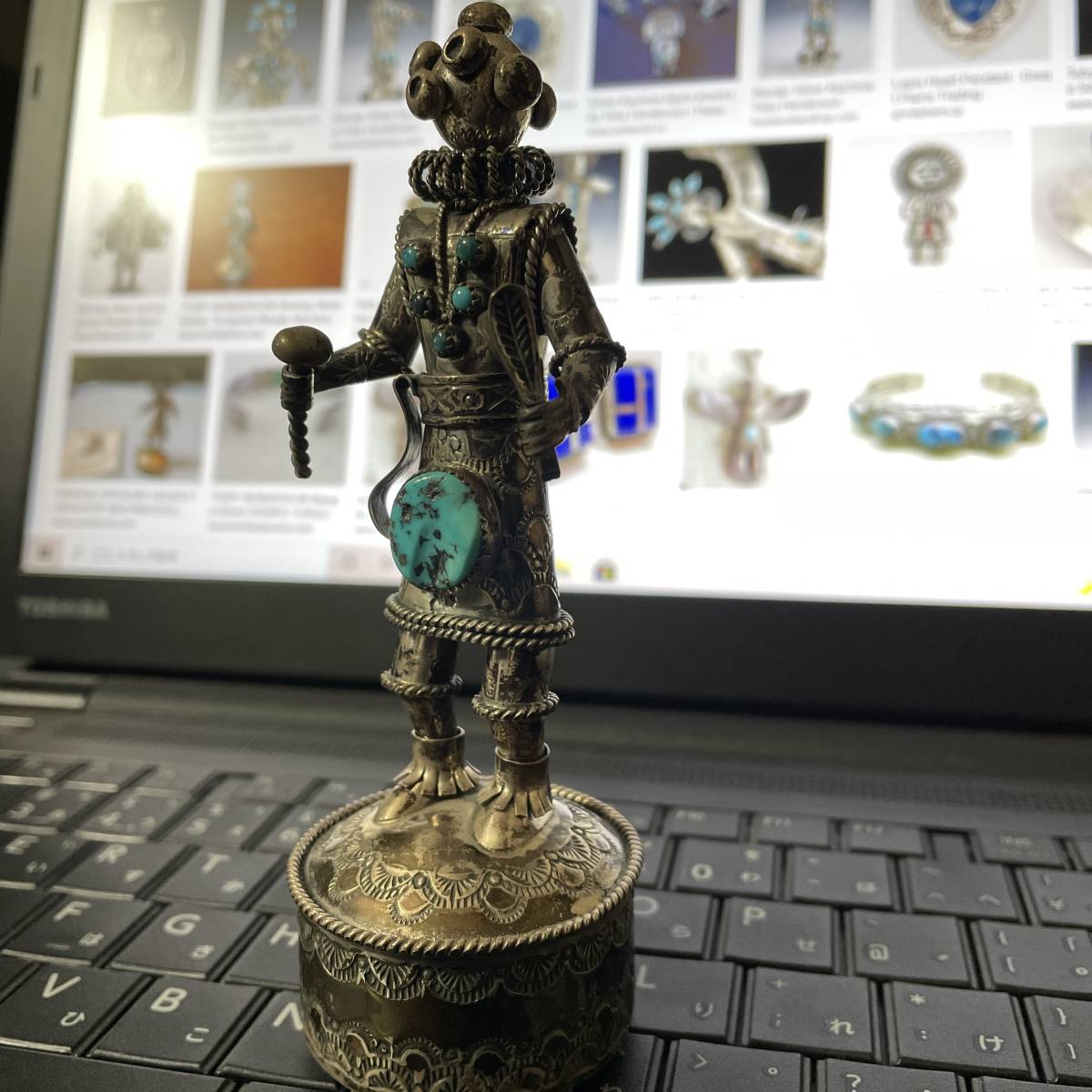 銀製 置物 TOBY HENDERSON シルバー人形 ターコイズ インディアン雑貨(その他)｜売買されたオークション情報、yahooの商品 ...