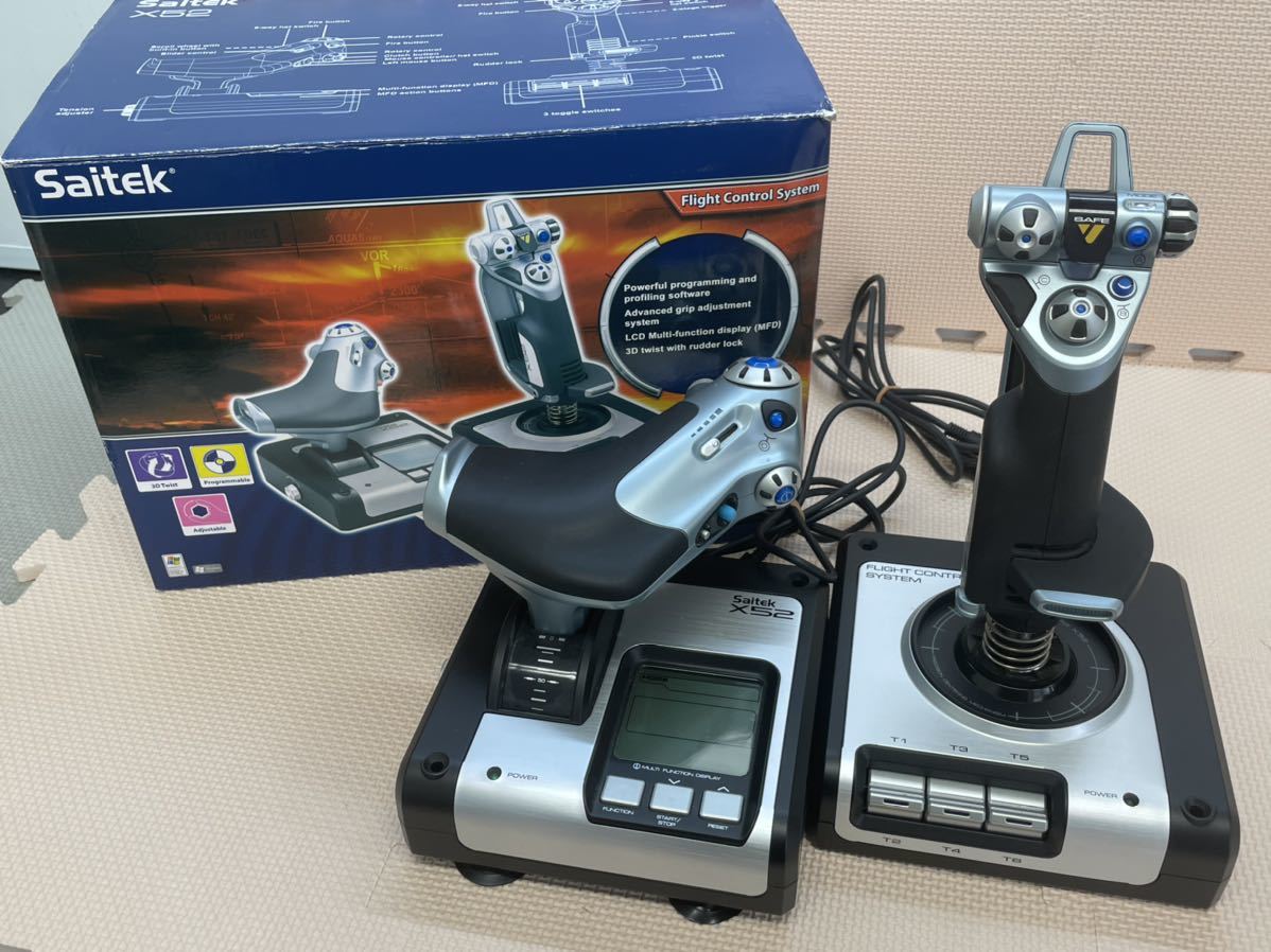 Saitek X52 Flight Control System/フライト コントロールシステム ジョイスティック ジャンク品扱い(ジョイ ...