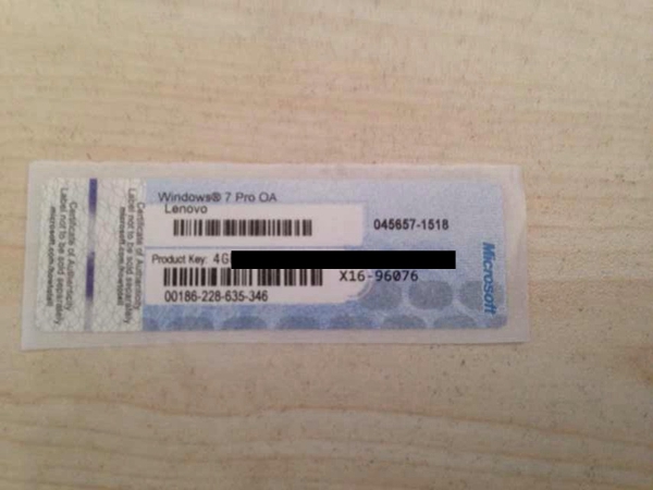 認証保証 Lenovo プロダクトキーWindows7 Pro OA3 2/64bit対応(Windows 7)｜売買されたオークション情報 ...