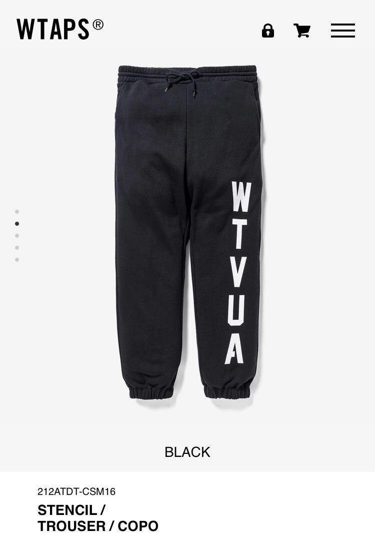 21AW WTAPSダブルタップス STENCIL TROUSER COPO 212ATDT-CSM16 L BLACK パンツ(ボトムス)｜売買されたオークション情報、yahooの商品情報を ...