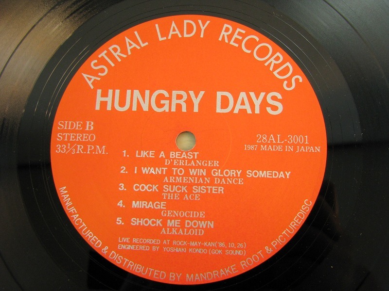 HUNGRY DAYS ジャパメタ オムニバス(インディーズ)｜売買されたオークション情報、yahooの商品情報をアーカイブ公開 - オークファン（aucfan.com）