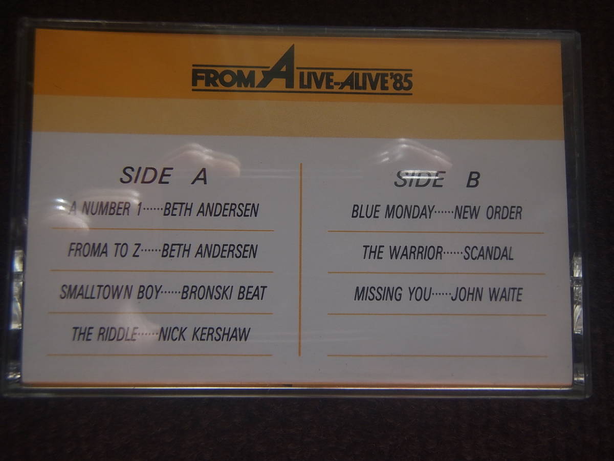 レア FROM A LIVE-ALIVE '85 / SCANDAL / JOHN WAITE / NEW ORDER / BETH ...