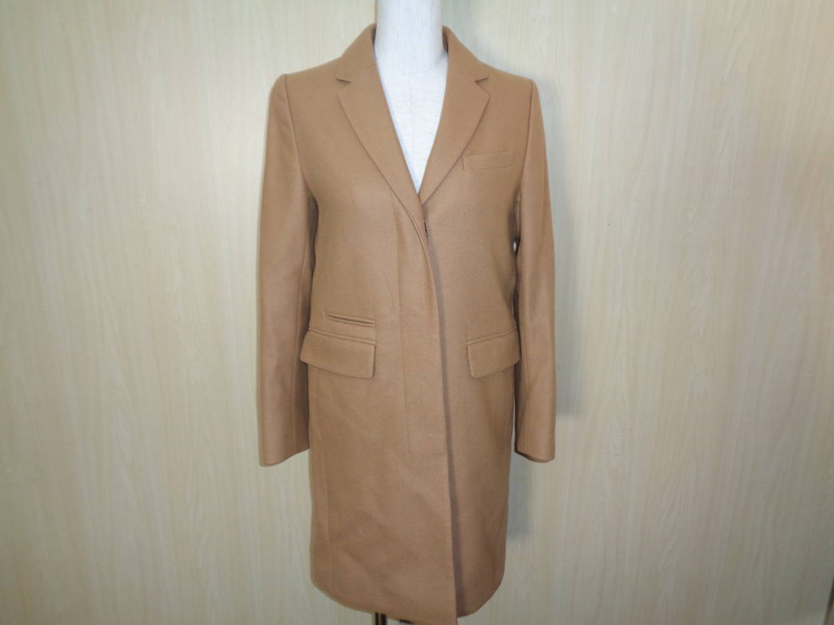 34 TOMORROWLAND MACPHEE ウール カシミア チェスターコート トゥモローランド マカフィー 38 キャメル 日本製 伊製Wool＆Cashmere生地4B(コート)｜売買 ...