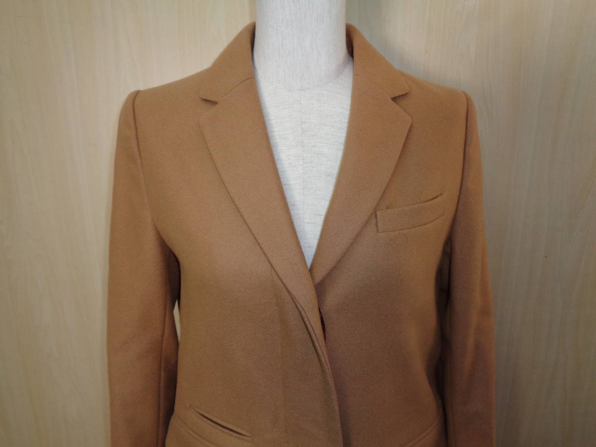 34 TOMORROWLAND MACPHEE ウール カシミア チェスターコート トゥモローランド マカフィー 38 キャメル 日本製 伊製Wool＆Cashmere生地4B(コート)｜売買 ...