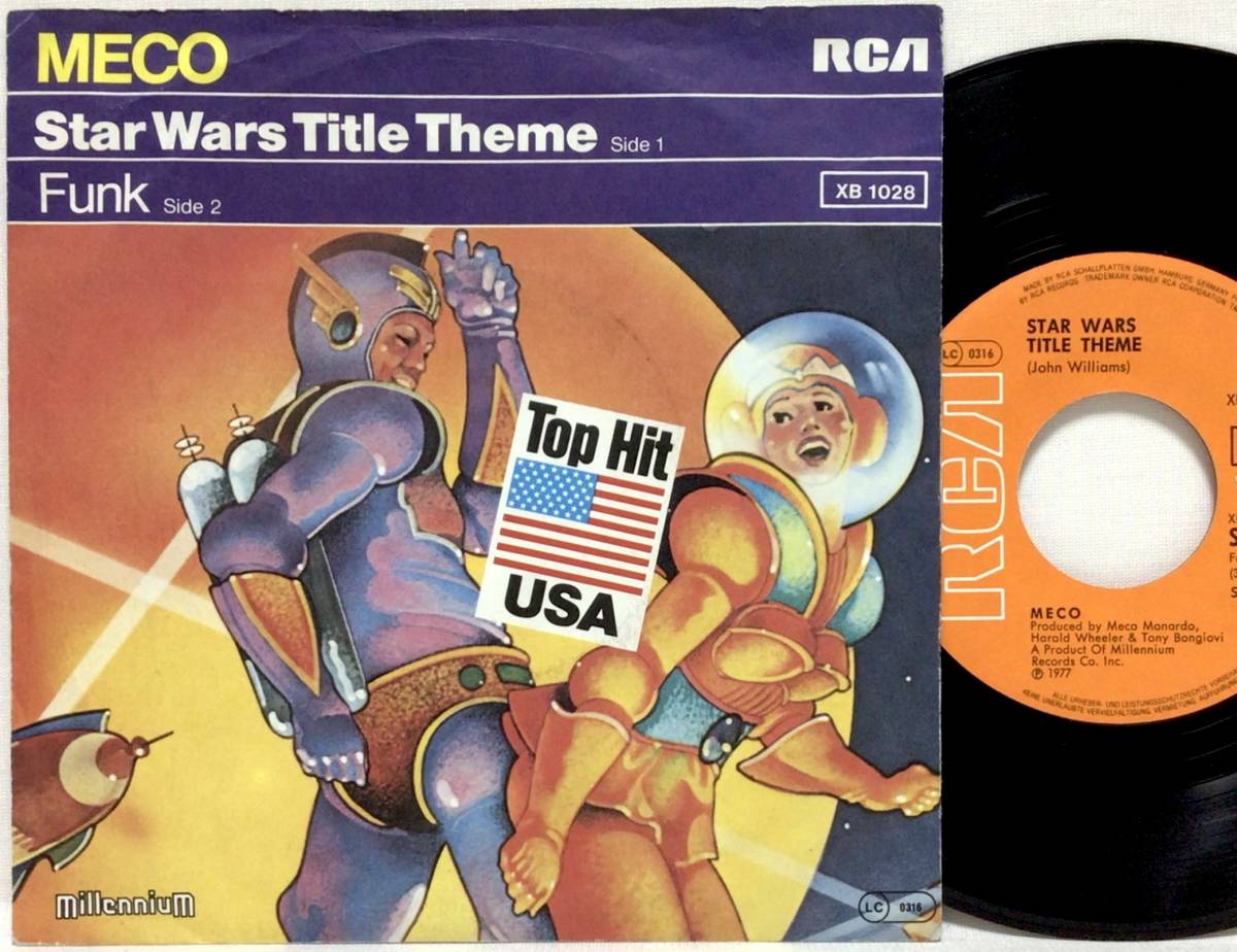 独7 MECO / STAR WARS TITLE THEME / FUNK / 1977 ドイツ盤 7インチシングルレコード EP 45 ...