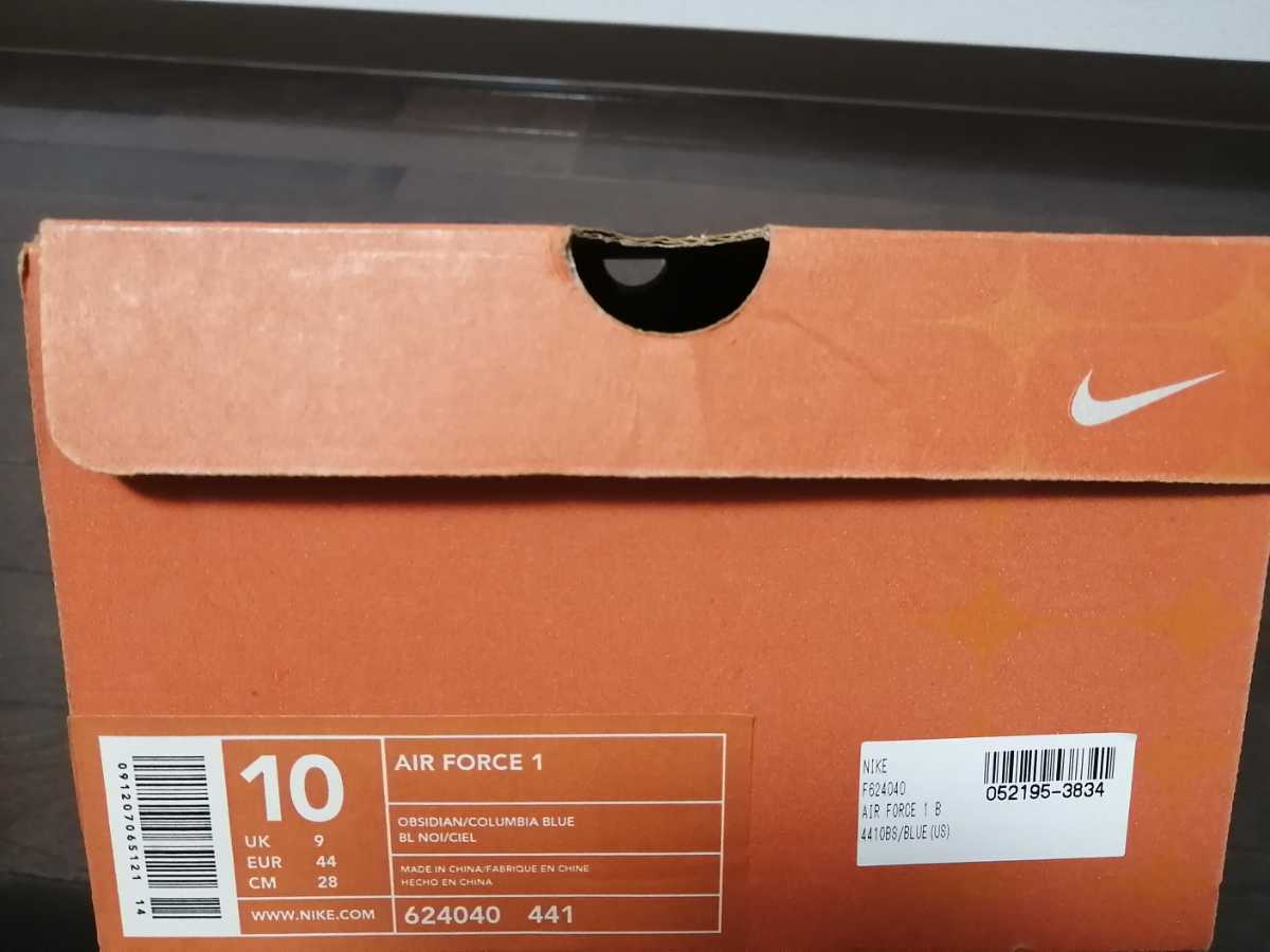 2002年製 NIKE AIR FORCE 1 紺水 US10 28cm OBSIDIAN / COLUMBIA BLUE 624040-441 VINTAGE ビンテージ DEAD ...