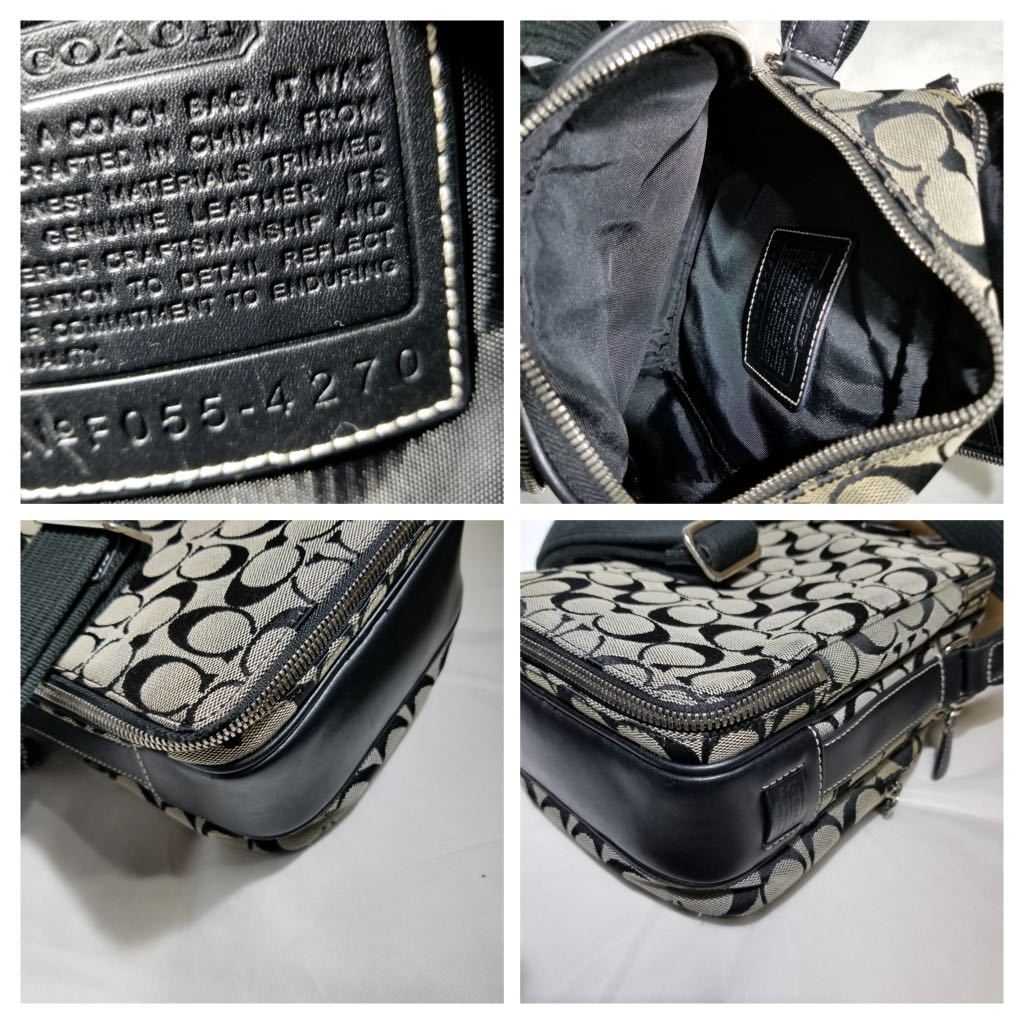 brand COACHコーチ シグネチャー ブラック キャンバス / レザー F35-4270 斜め掛け ショルダーバッグ メンズ.レディース E1022(男性用)｜売買されたオークション情報 ...