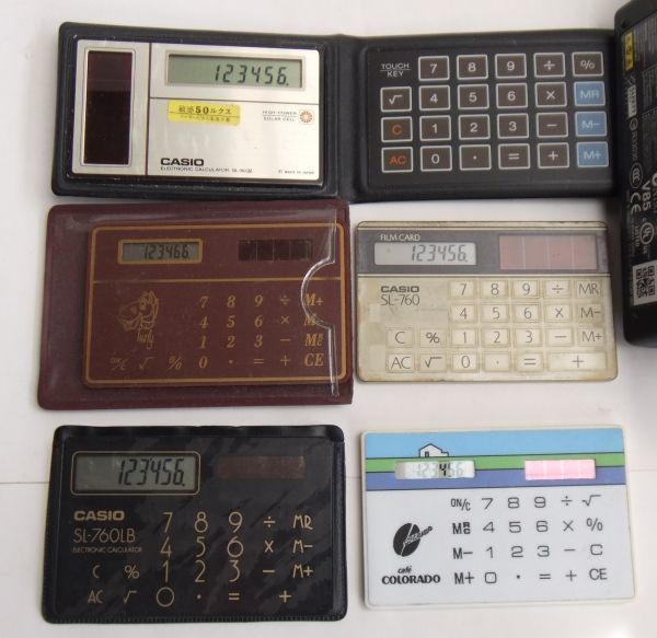 昭和レトロ CASIO カード電卓 いろいろ 5枚 SL-760 GD SL-80 SL-760LB BK(カシオ)｜売買されたオークション ...