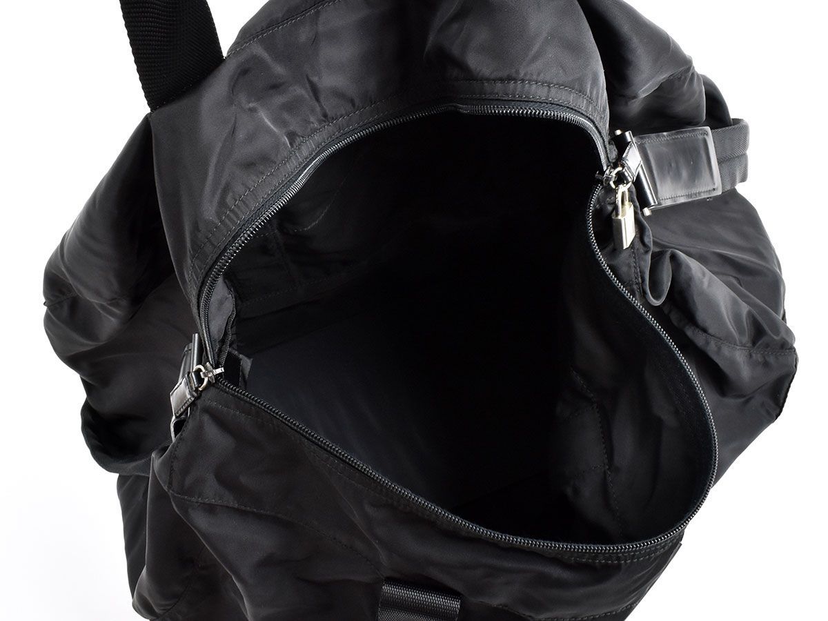 121538 PRADA プラダ ボストンバッグ 三角ロゴプレート 肩掛け B4651 ナイロン レザー 革 ブラック 黒 メンズ レディース/ B(プラダ一般)｜売買されたオークション情報 ...