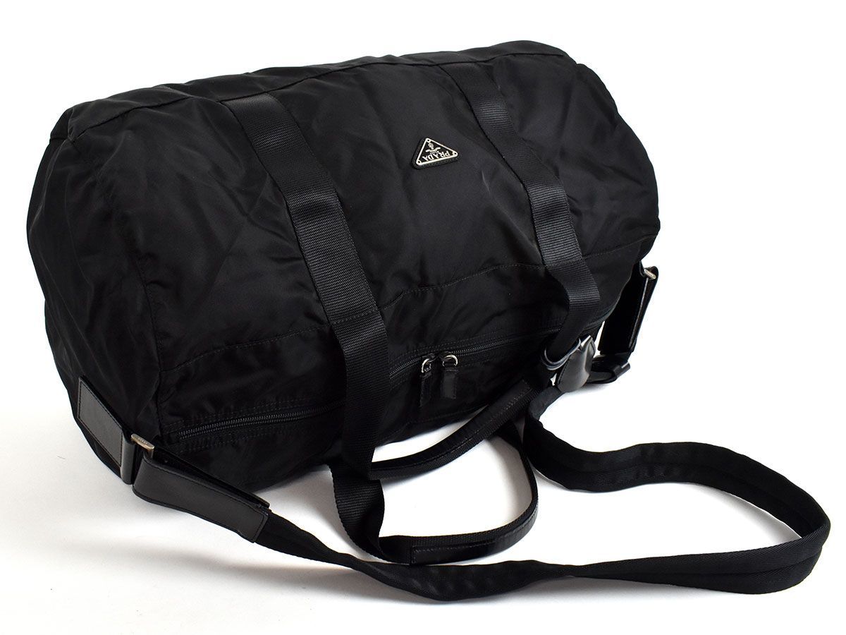 121538 PRADA プラダ ボストンバッグ 三角ロゴプレート 肩掛け B4651 ナイロン レザー 革 ブラック 黒 メンズ レディース/ B(プラダ一般)｜売買されたオークション情報 ...