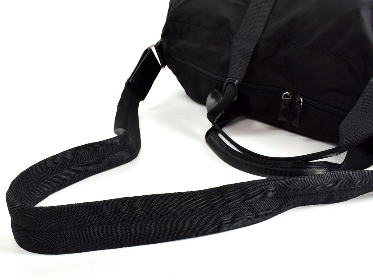 121538 PRADA プラダ ボストンバッグ 三角ロゴプレート 肩掛け B4651 ナイロン レザー 革 ブラック 黒 メンズ レディース/ B(プラダ一般)｜売買されたオークション情報 ...