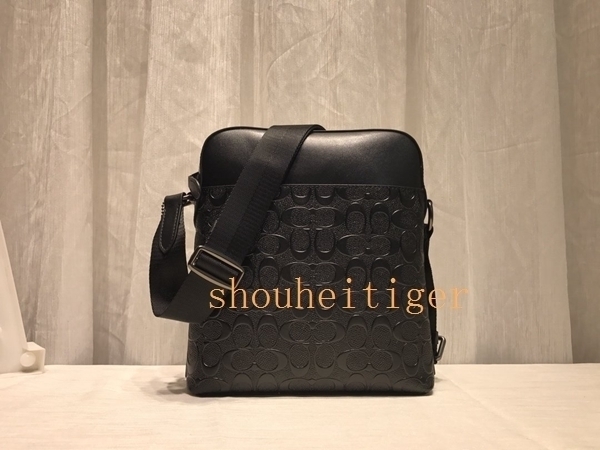 COACH コーチ ショルダーバッグ F73338 メンズ レザー ブラック(男性用)｜売買されたオークション情報、yahooの商品情報を ...